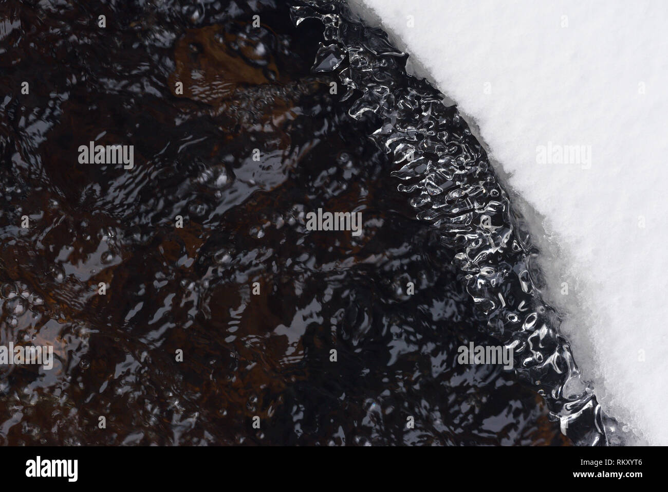 Spring melting of ice and the flow of water Stock Photo - Alamy