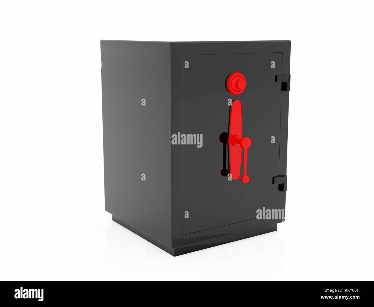 High resolution image safe. 3d illustration over white backgrounds ...