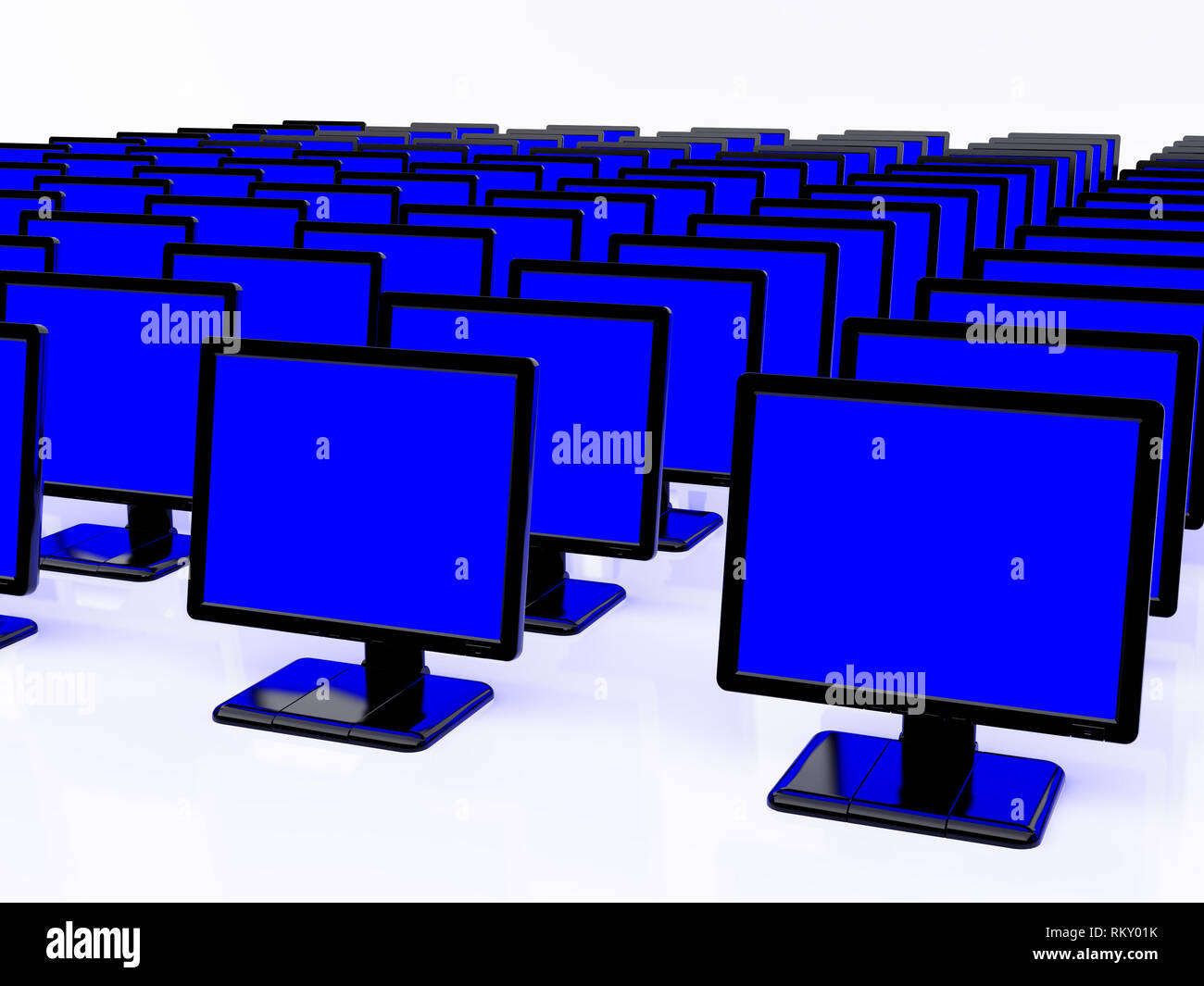 High resolution image computer. 3d illustration over white backgrounds ...