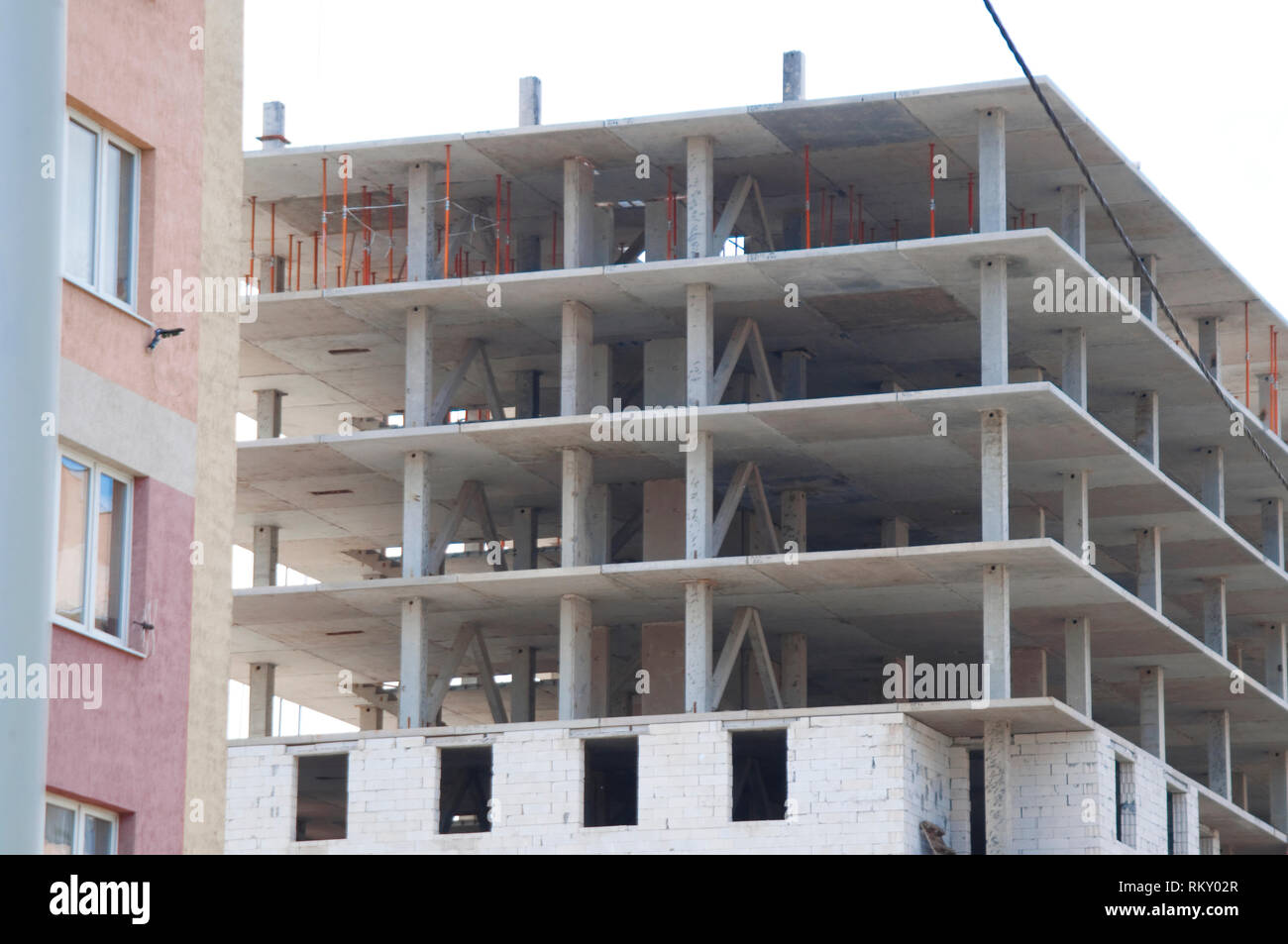 High resolution image. Building of the many-storeyed house Stock Photo ...