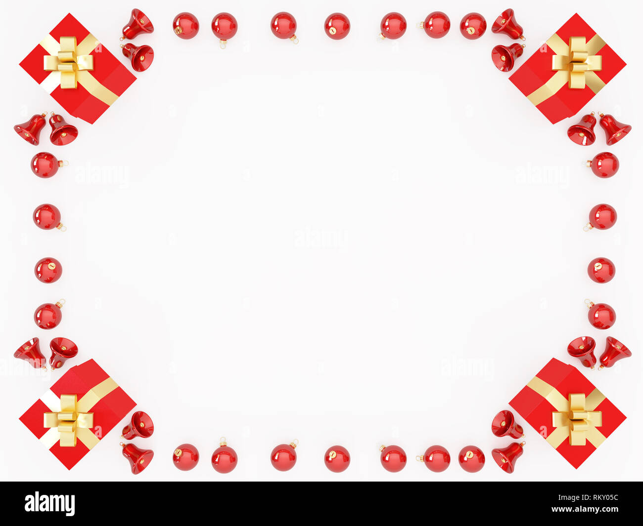 High resolution image christmas framework. 3d illustration over white ...