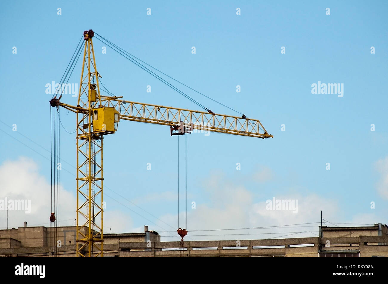 The automatic mechanism for building of houses. High resolution image ...