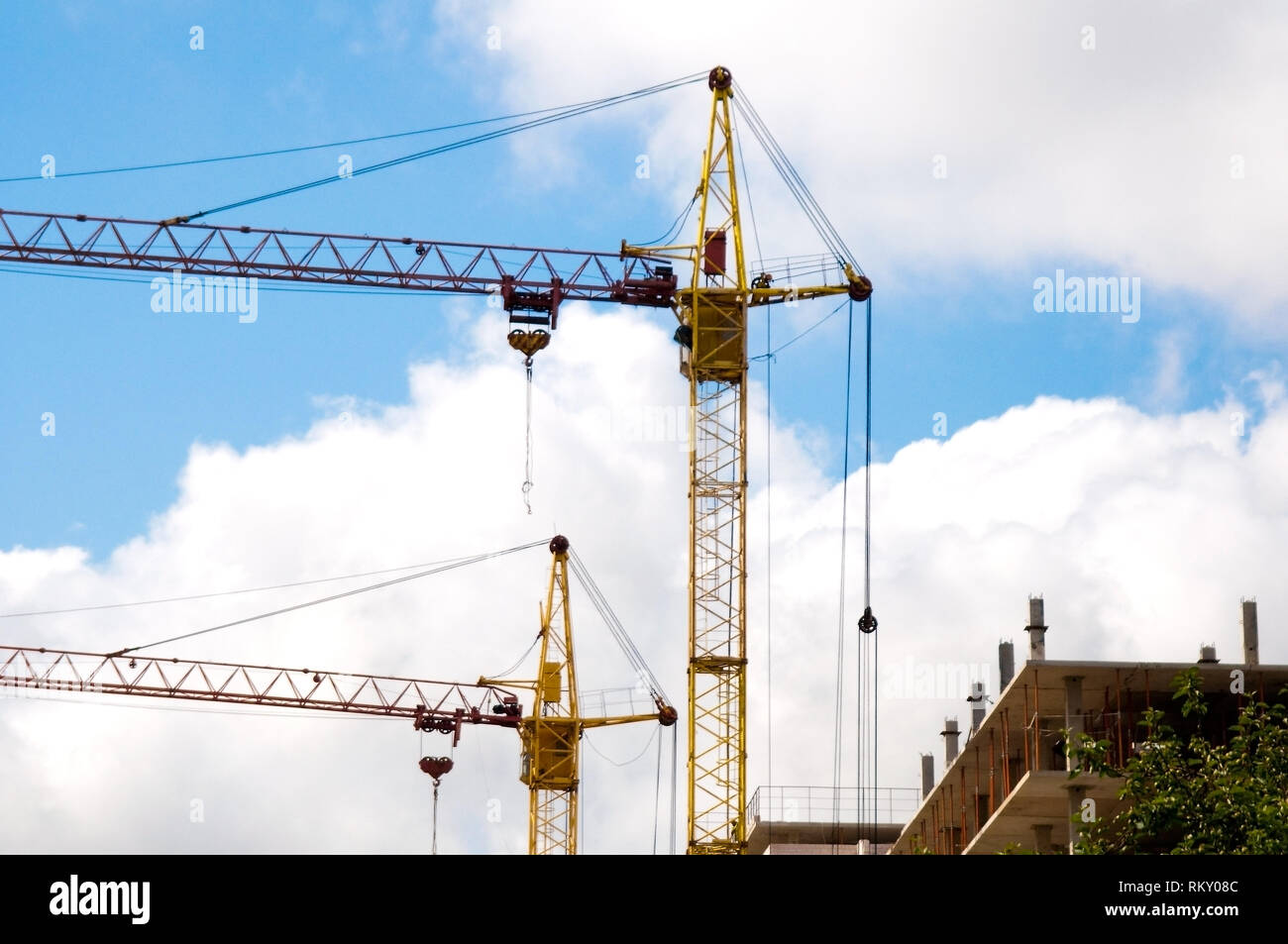 The automatic mechanism for building of houses. High resolution image ...