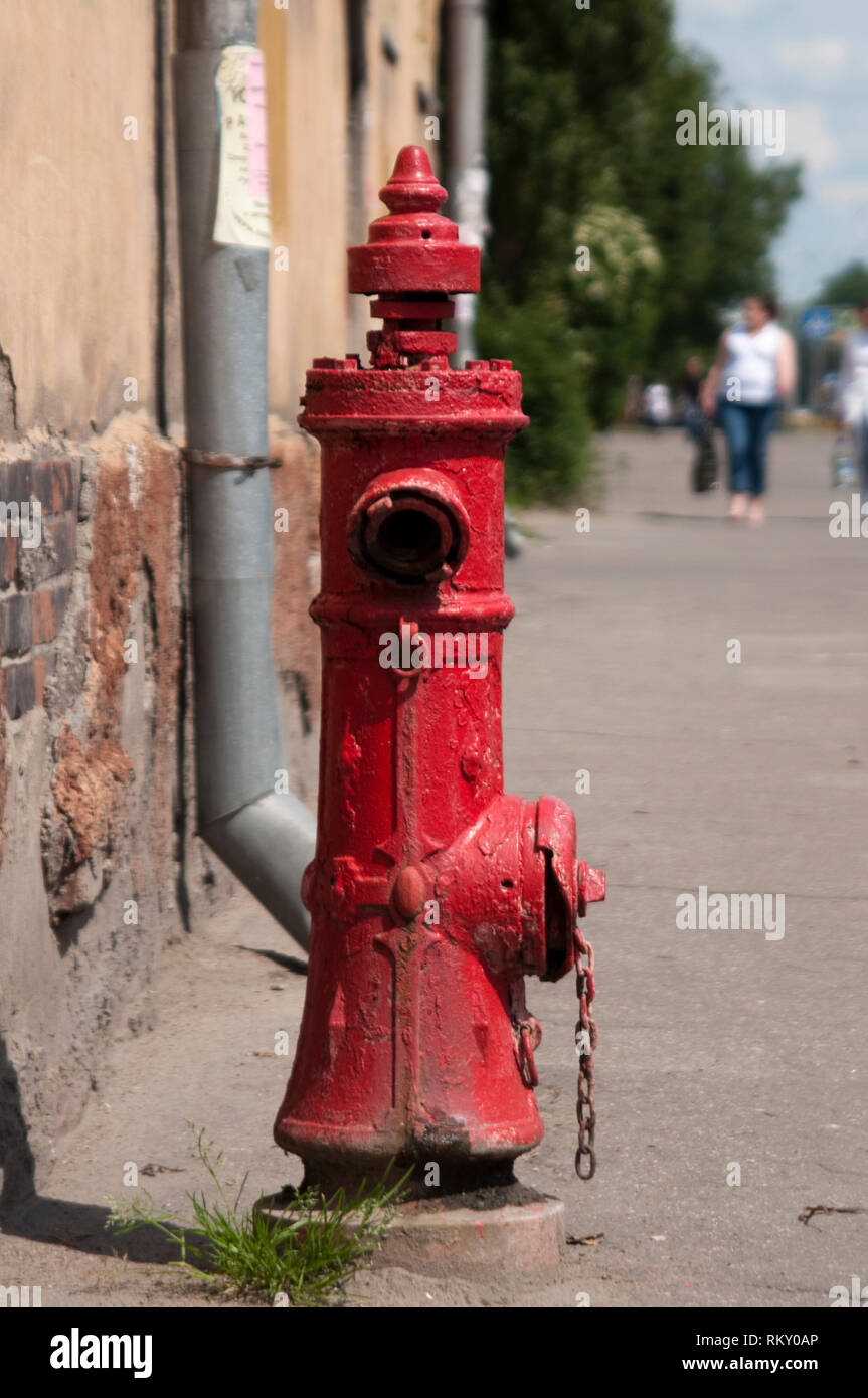 Vintage Red Fire Hydrant. High resolution image Stock Photo - Alamy