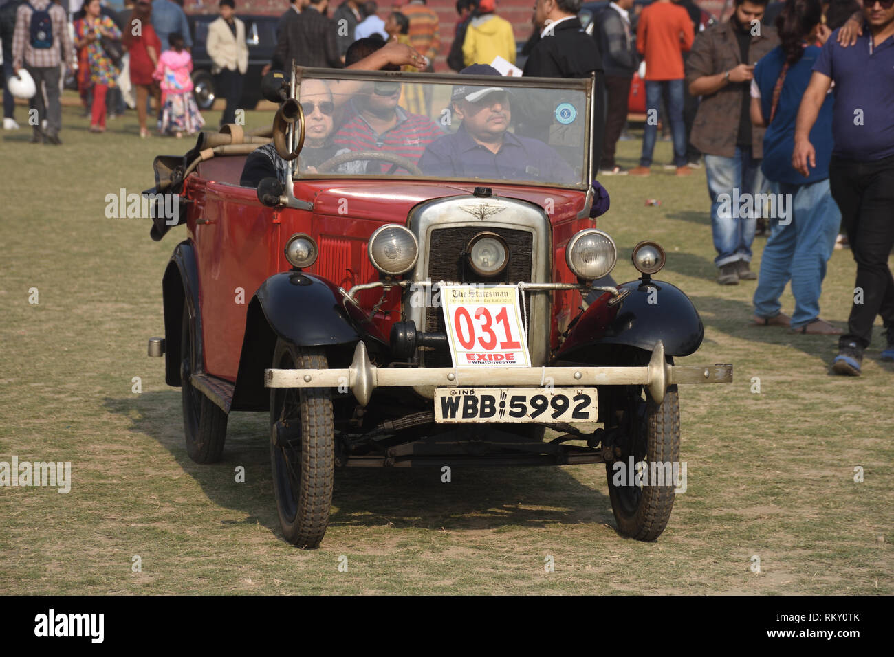 1934 Austin car with 7 hp and 4 cylinder engine, WBB 5992 India Stock ...