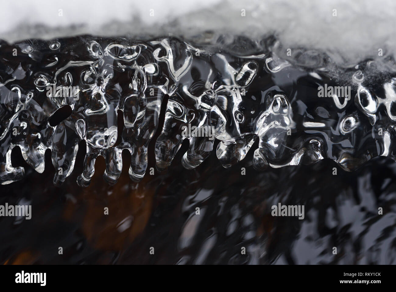 Spring melting of ice and the flow of water Stock Photo - Alamy