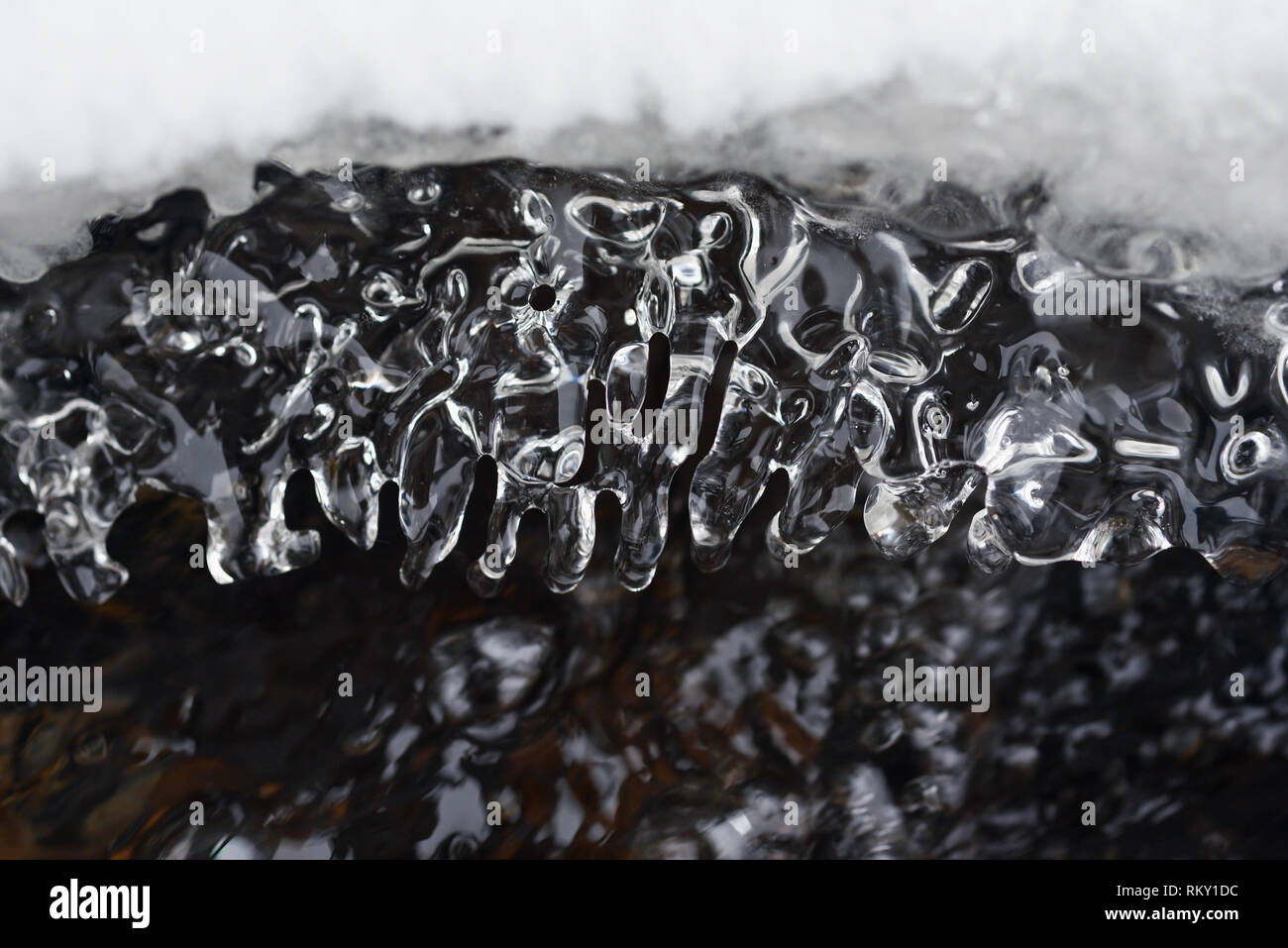Spring melting of ice and the flow of water Stock Photo - Alamy