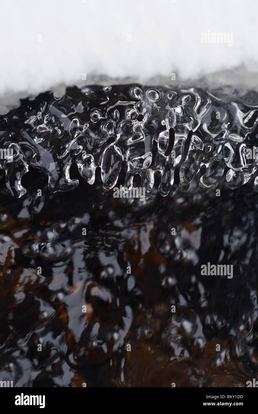 Spring melting of ice and the flow of water Stock Photo - Alamy