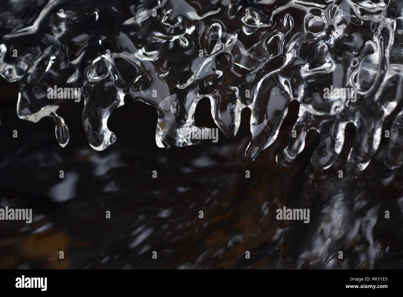 Spring melting of ice and the flow of water Stock Photo - Alamy