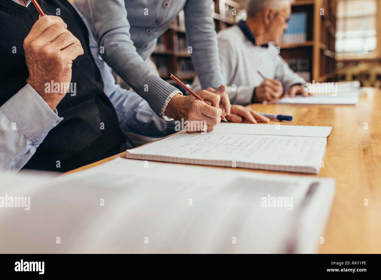 Old female university lecturer hi-res stock photography and images - Alamy