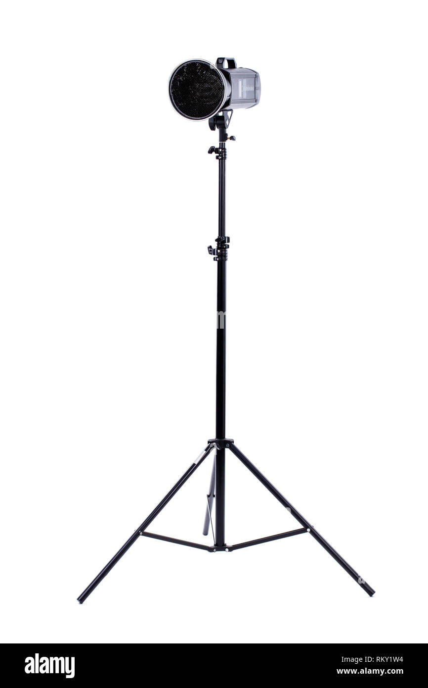 Studio strobe on white background Stock Photo - Alamy