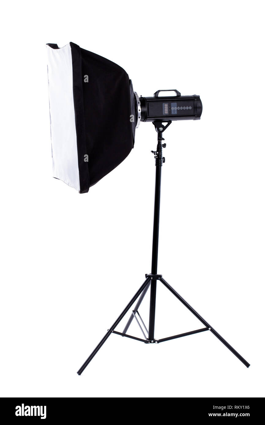 Side view studio flash with clipping path Stock Photo - Alamy