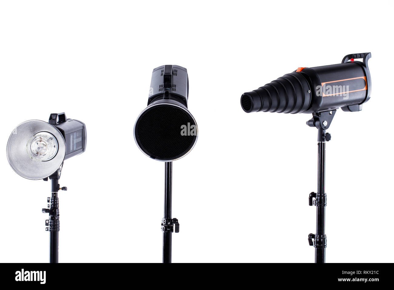 Photographic equipment isolated on white Stock Photo - Alamy