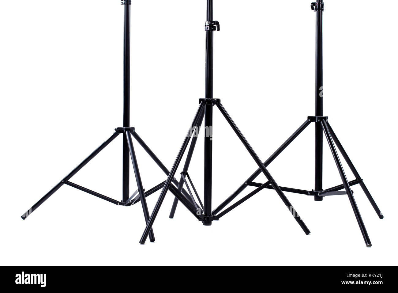 Studio light stands, cropped image Stock Photo - Alamy