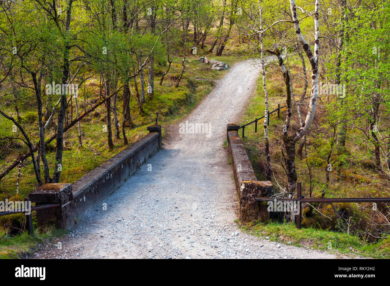 West Highland Way trail leading into Kinlochleven, Scotland Stock Photo ...