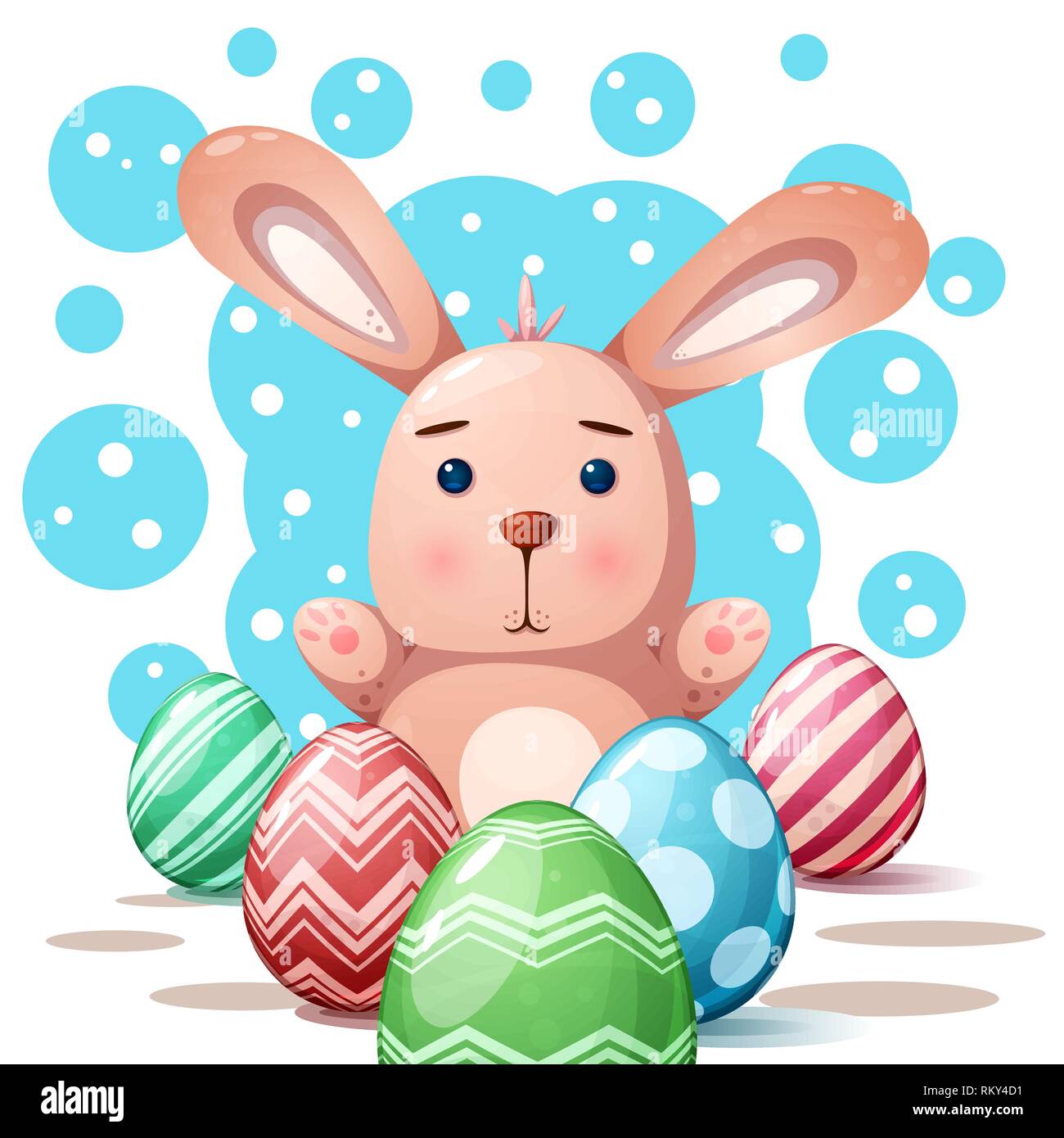 Cute rabbit princess - cartoon illustration Stock Vector Image & Art ...