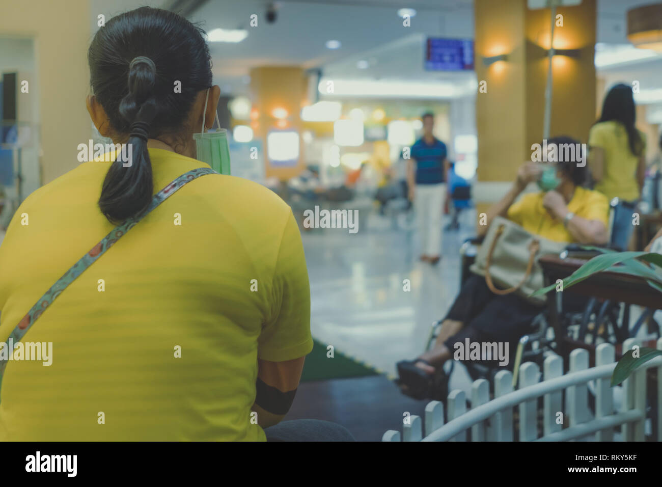 Many patient wait for doctors and nurses in the hospital Stock Photo ...