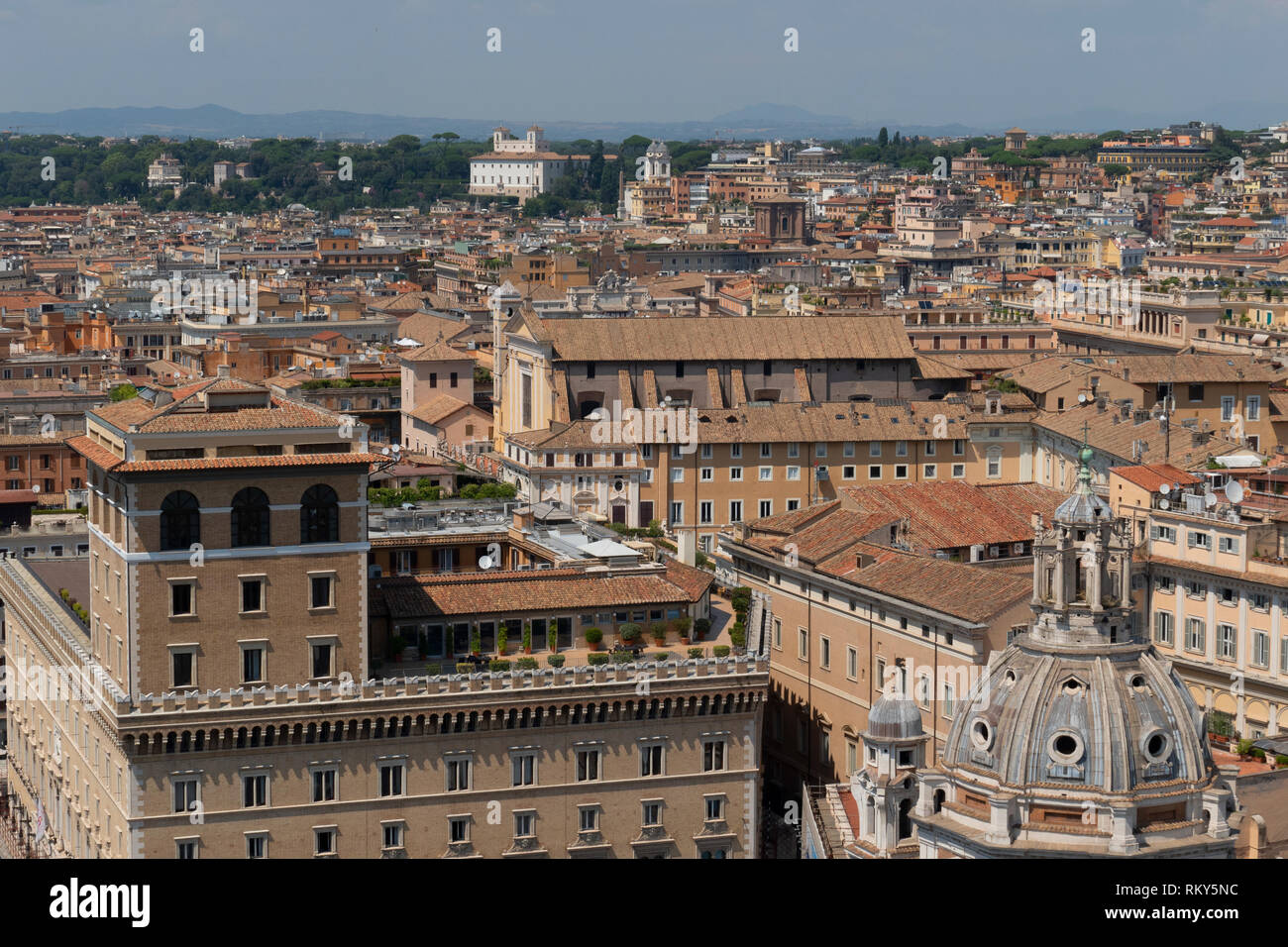 view to the city from Monumento Vittorio Emanuele II, Piazza Venezia ...
