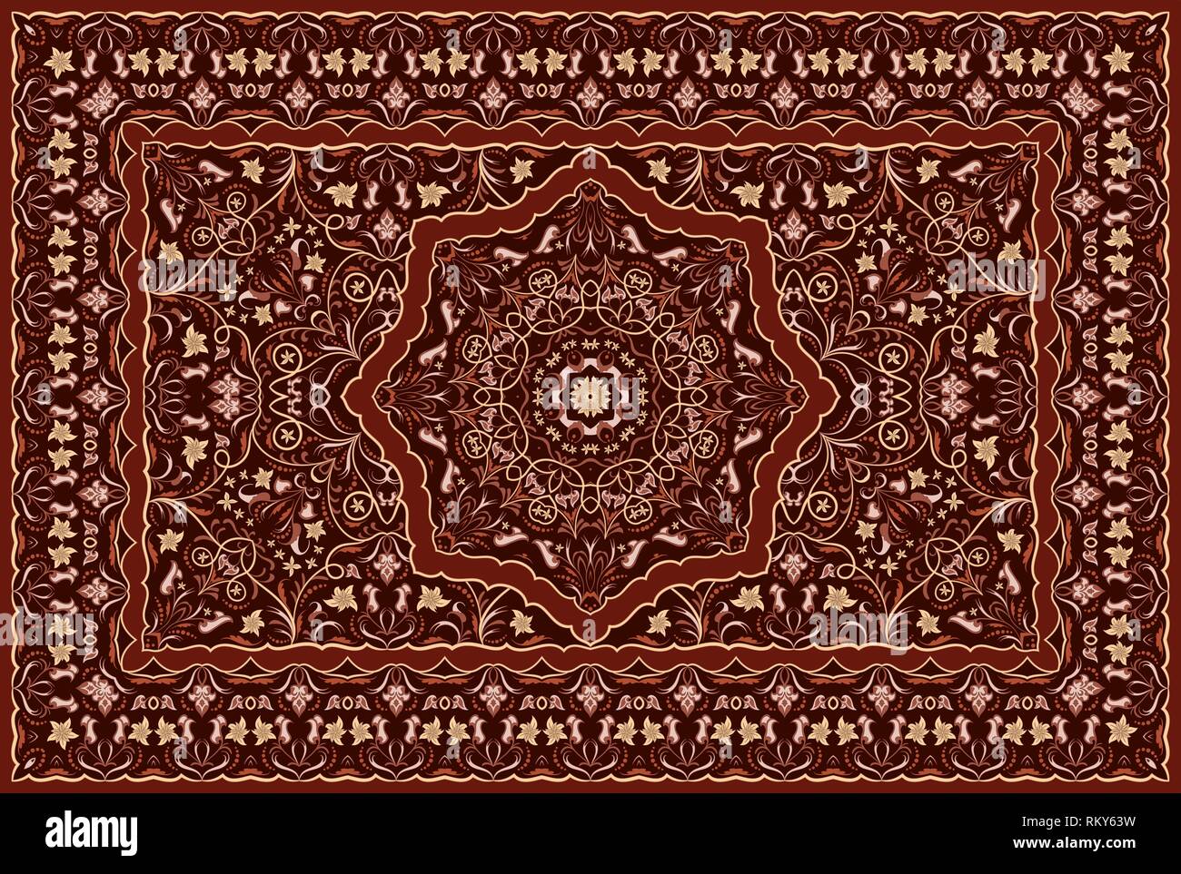 Persian rug Stock Vector Images - Alamy