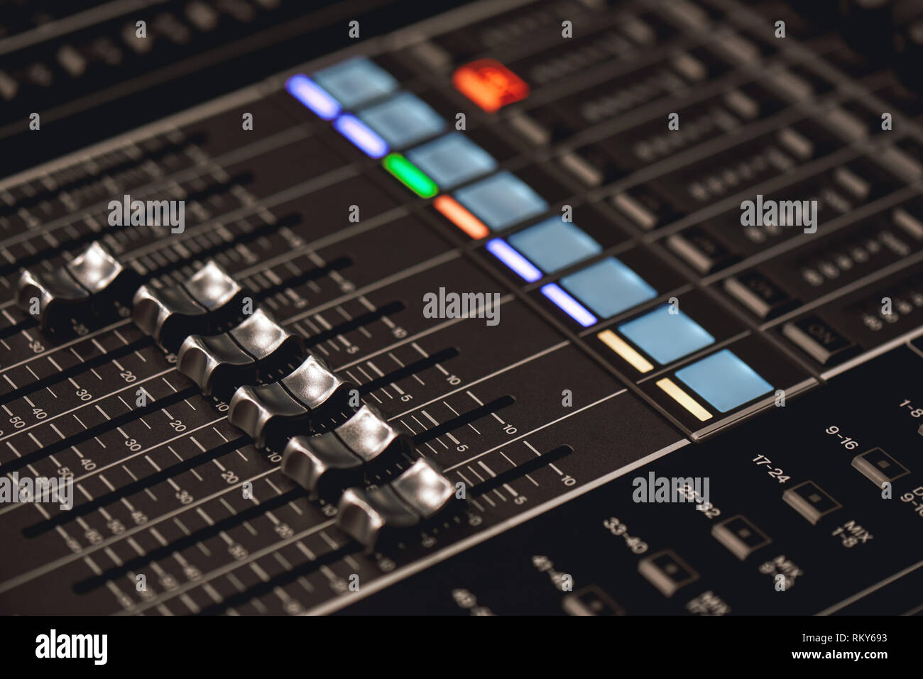 Audio mixer control panel hi-res stock photography and images - Alamy