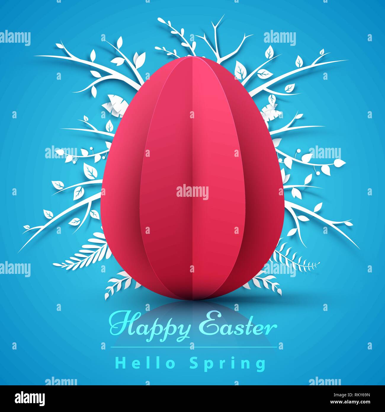 Happy Easter. Paper origami illustration Stock Vector Image & Art - Alamy