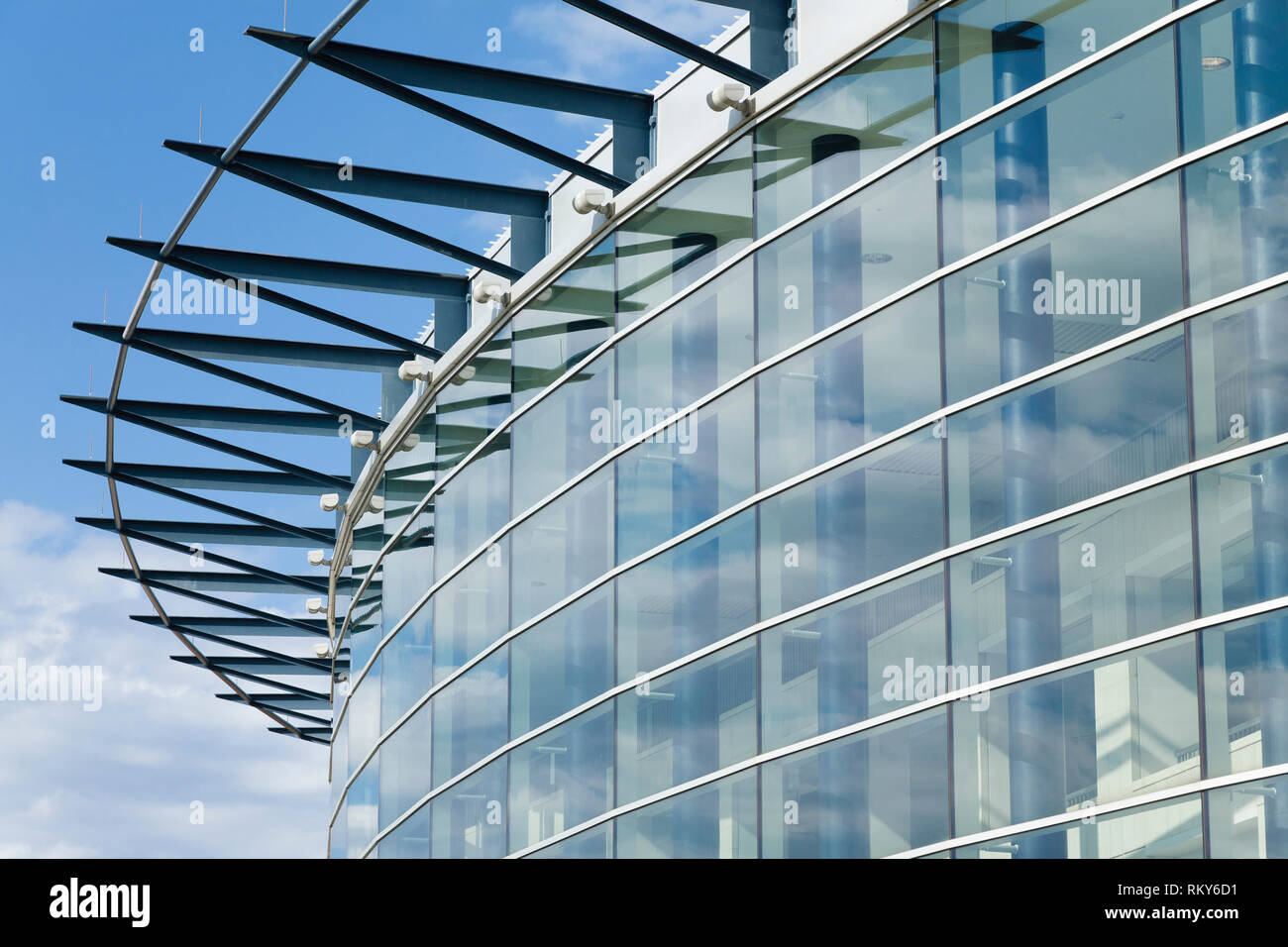 Glass Facade On Building Stock Photo - Alamy