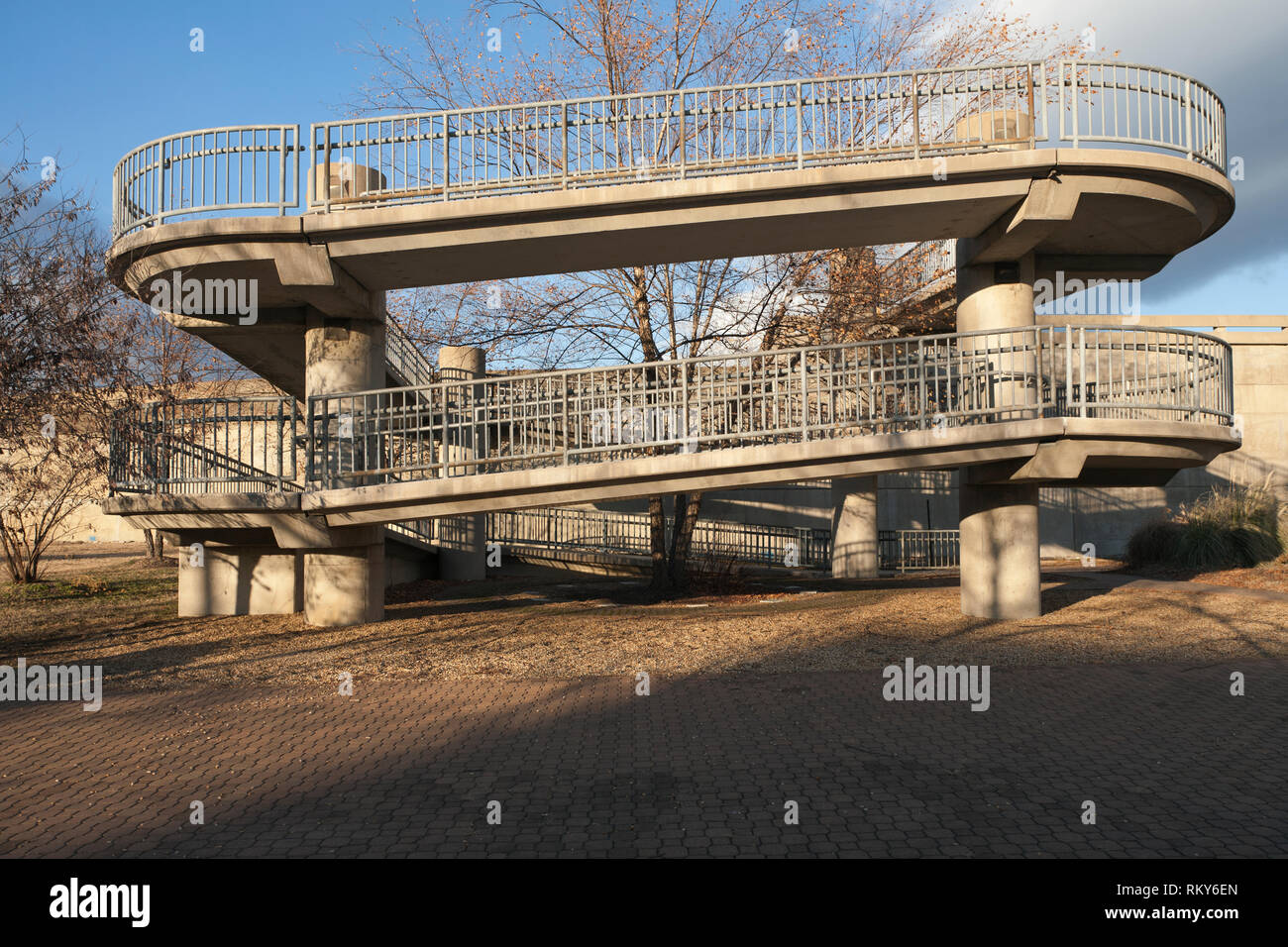 Inclined Pedestrian Walkway Stock Photo - Alamy