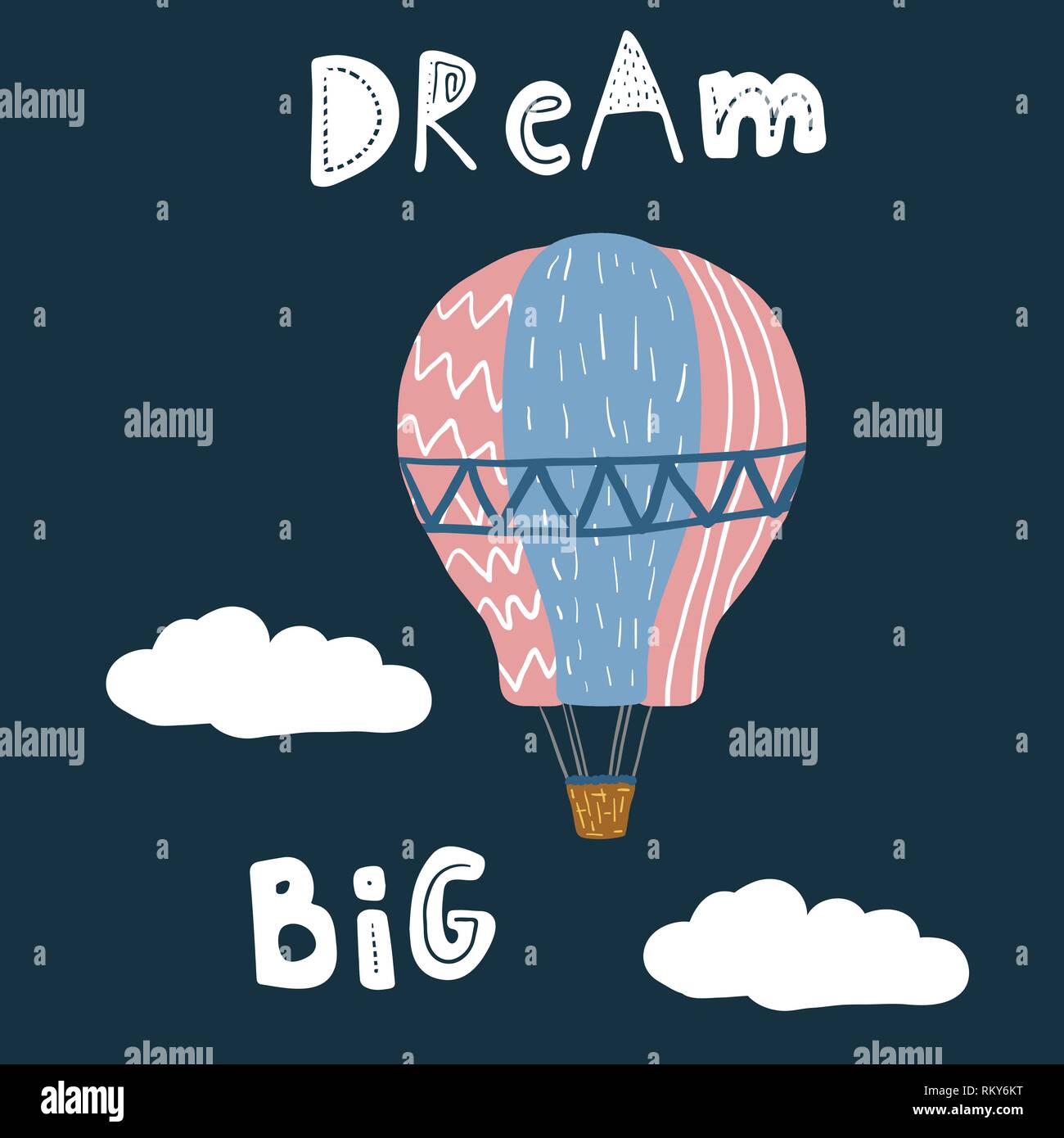 Flat illustration of yellow striped hot air-balloon Stock Vector Image ...