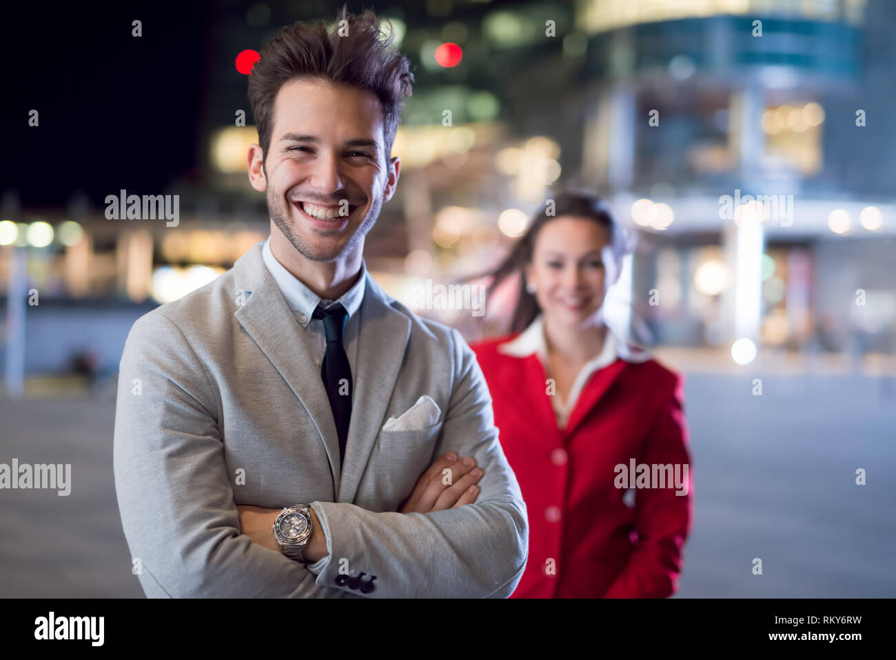Happy executives team two hi-res stock photography and images - Alamy