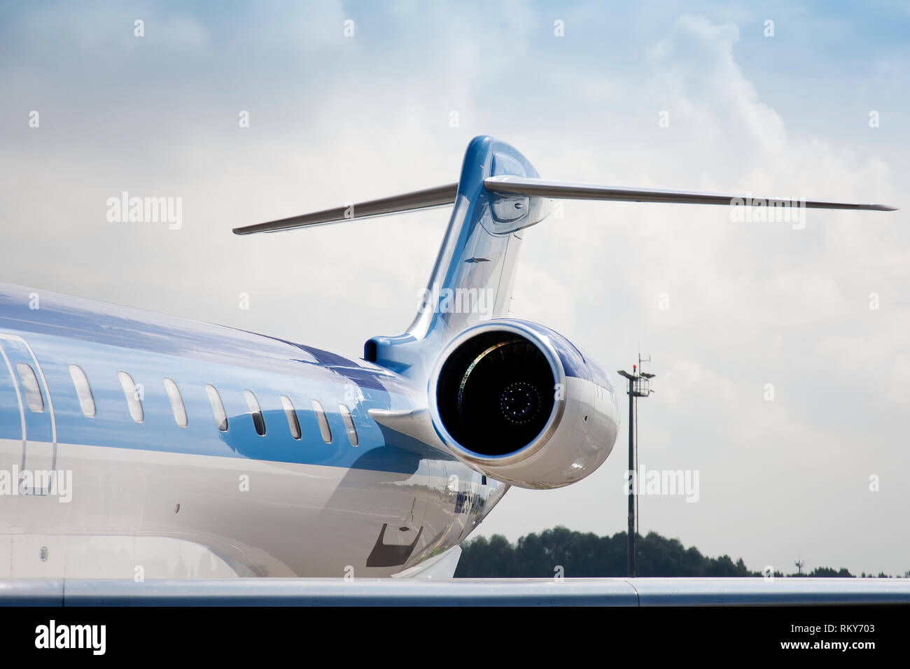 Jet Airplane Tail Stock Photo - Alamy