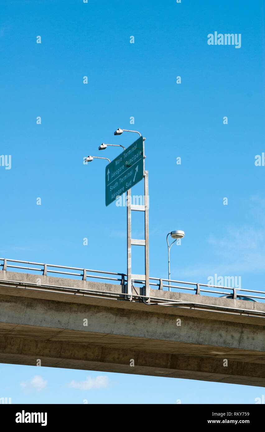 Road Sign on an Overpass Stock Photo - Alamy
