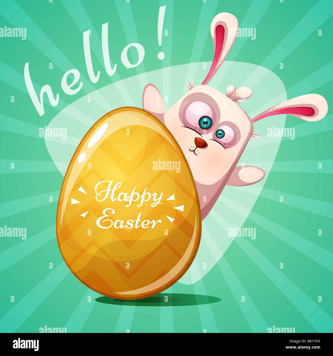 Cute princess rabit. Happy easter Stock Vector Image & Art - Alamy