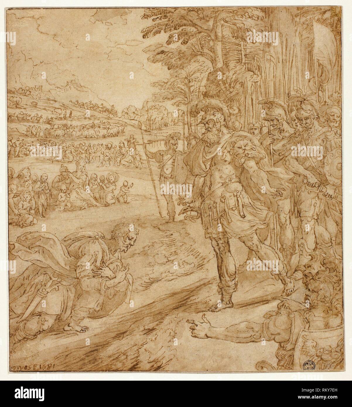 The Reconciliation of Jacob and Esau - 1581 - Maerten de Vos Flemish, 1532–1603 - Artist: Marten ...