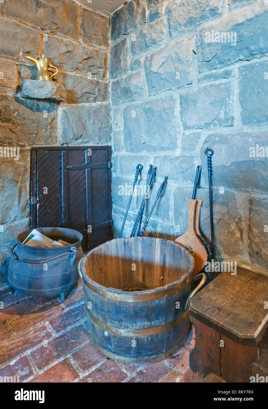 Rustic Tools in a Corner Stock Photo - Alamy