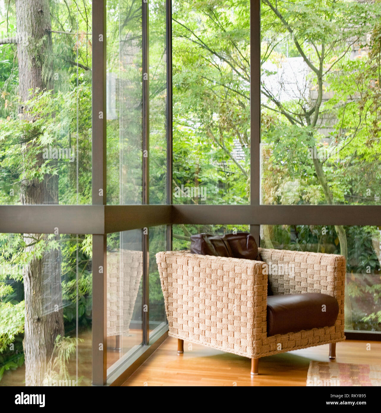Chair by Window Stock Photo - Alamy