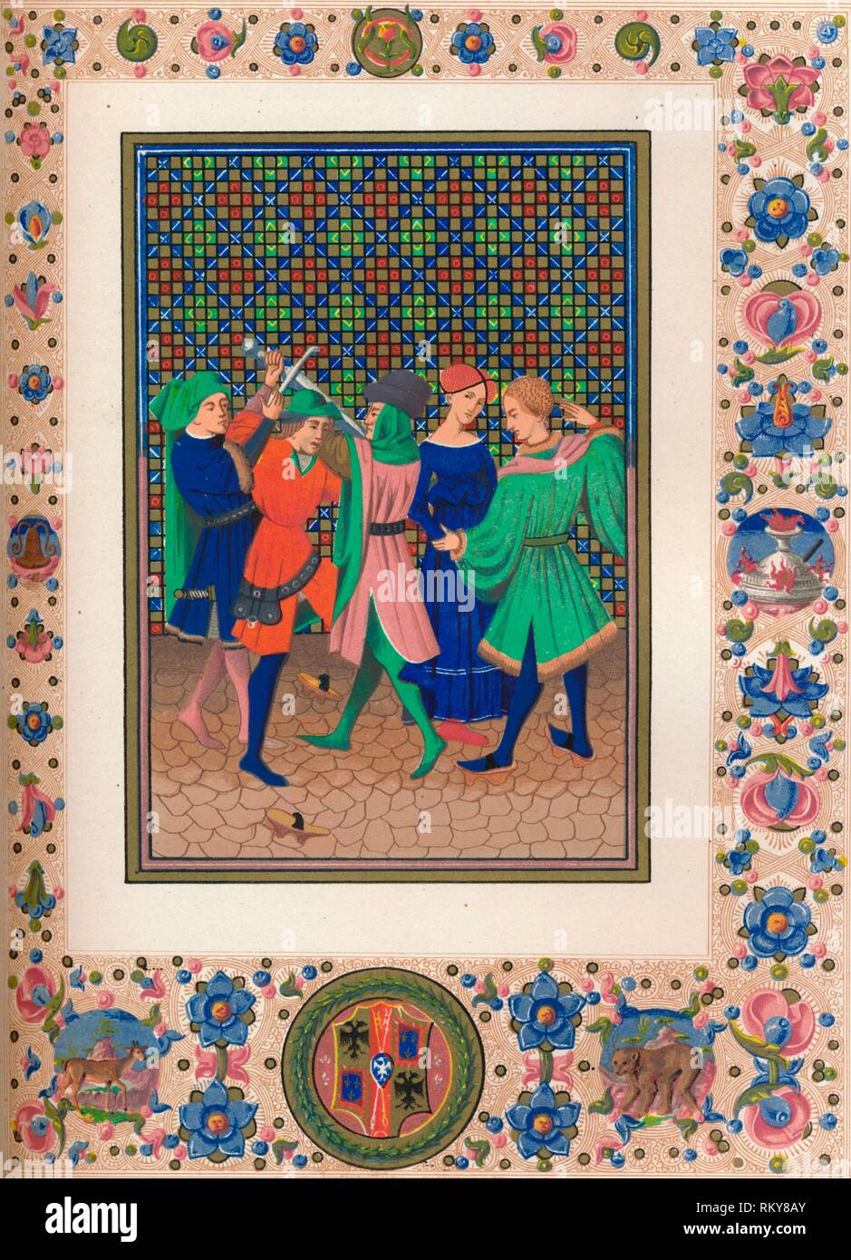 Medieval woman manuscript hi-res stock photography and images - Alamy