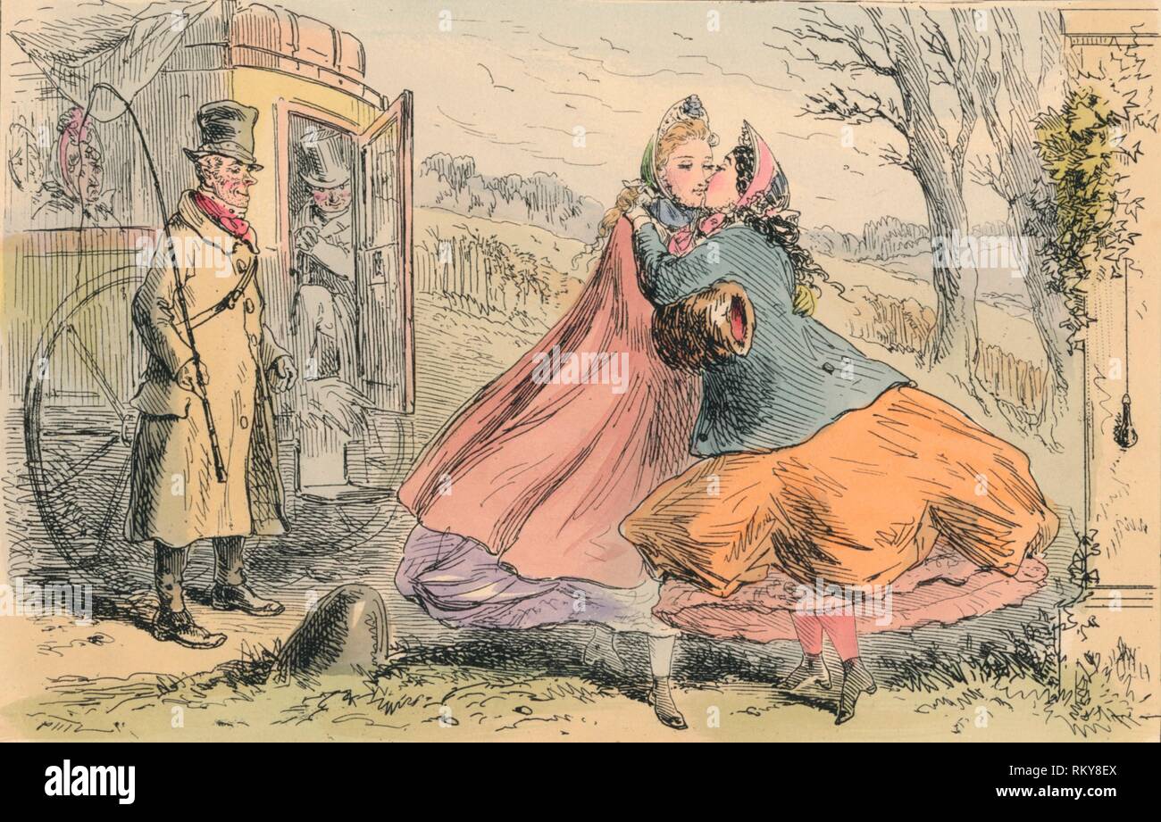 'Miss Shannon's arrival at Baldon Hall', 1855. Creator: John Leech ...