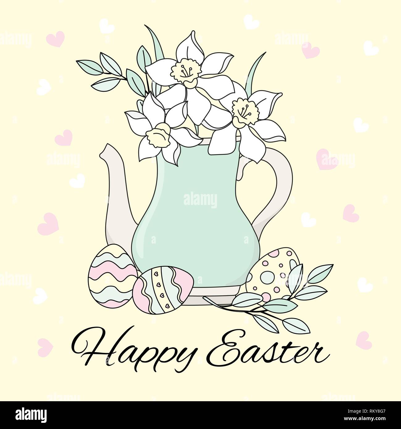 EASTER EGGS Great Religious Holy Holiday Cartoon Vector Illustration ...