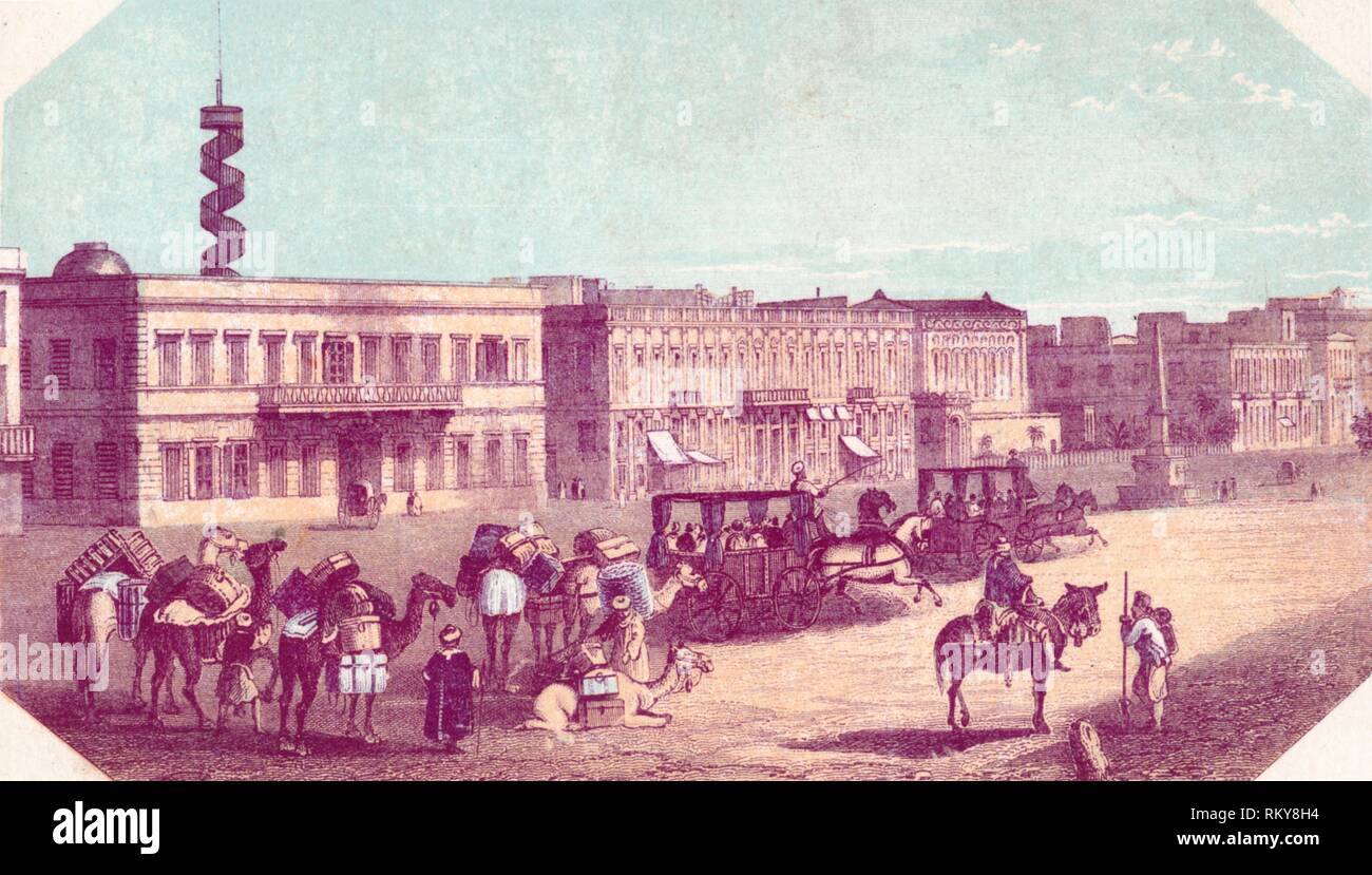 'Square in Alexandria', 19th century? Creator: Unknown Stock Photo - Alamy