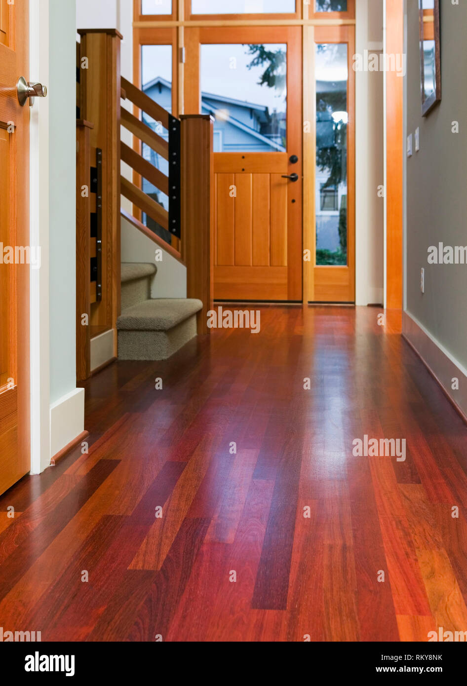 Hallway to Front Door Stock Photo - Alamy