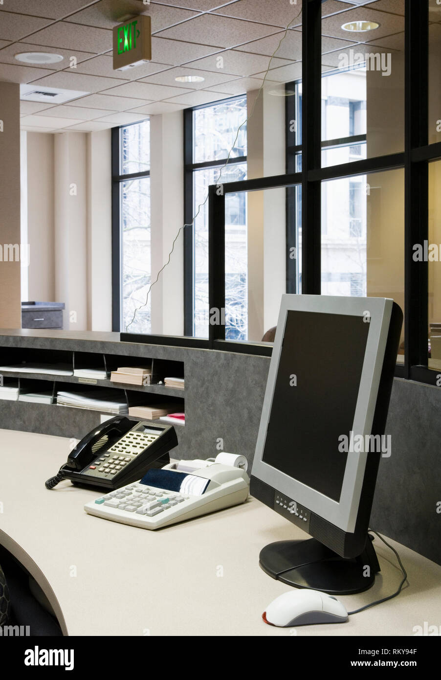 Office Reception Desk Stock Photo - Alamy
