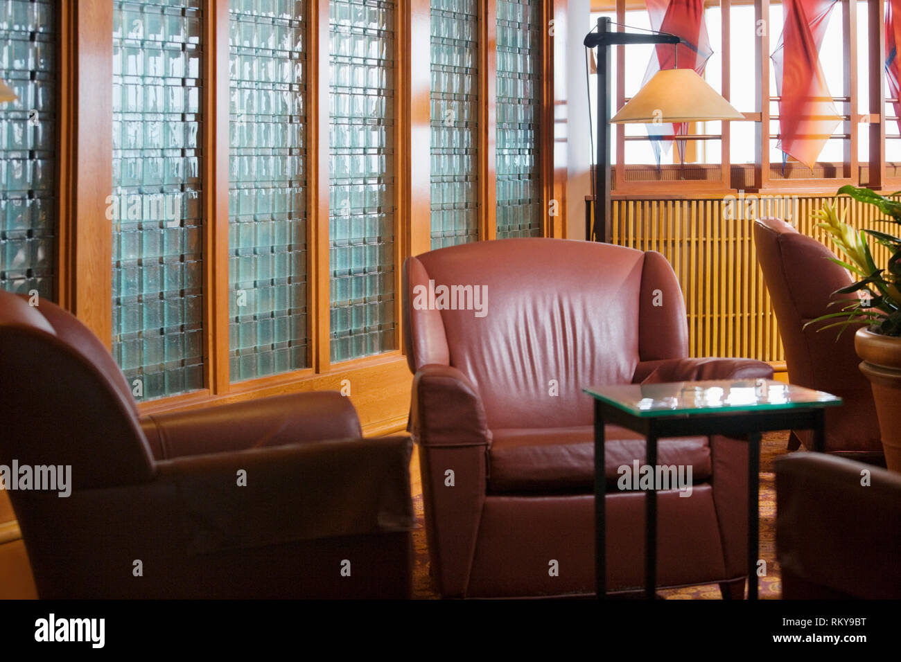 Chairs in a Sitting Area Stock Photo - Alamy