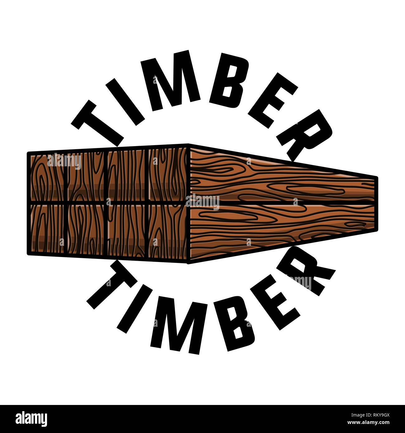 Color vintage timber emblem. Design elements. Vector illustration, EPS ...