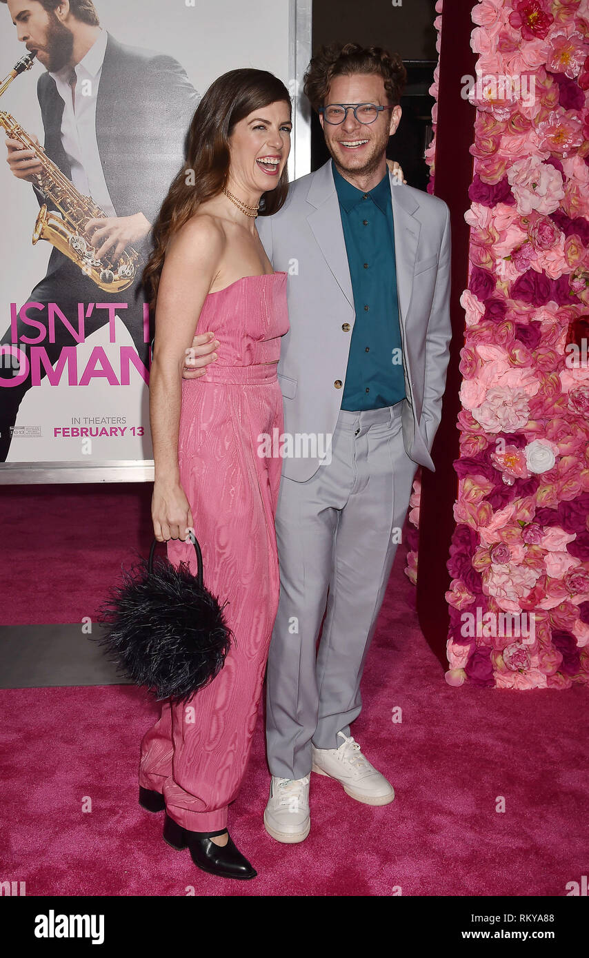 LOS ANGELES, CA - FEBRUARY 11: Todd Strauss-Schulson (R) and guest ...