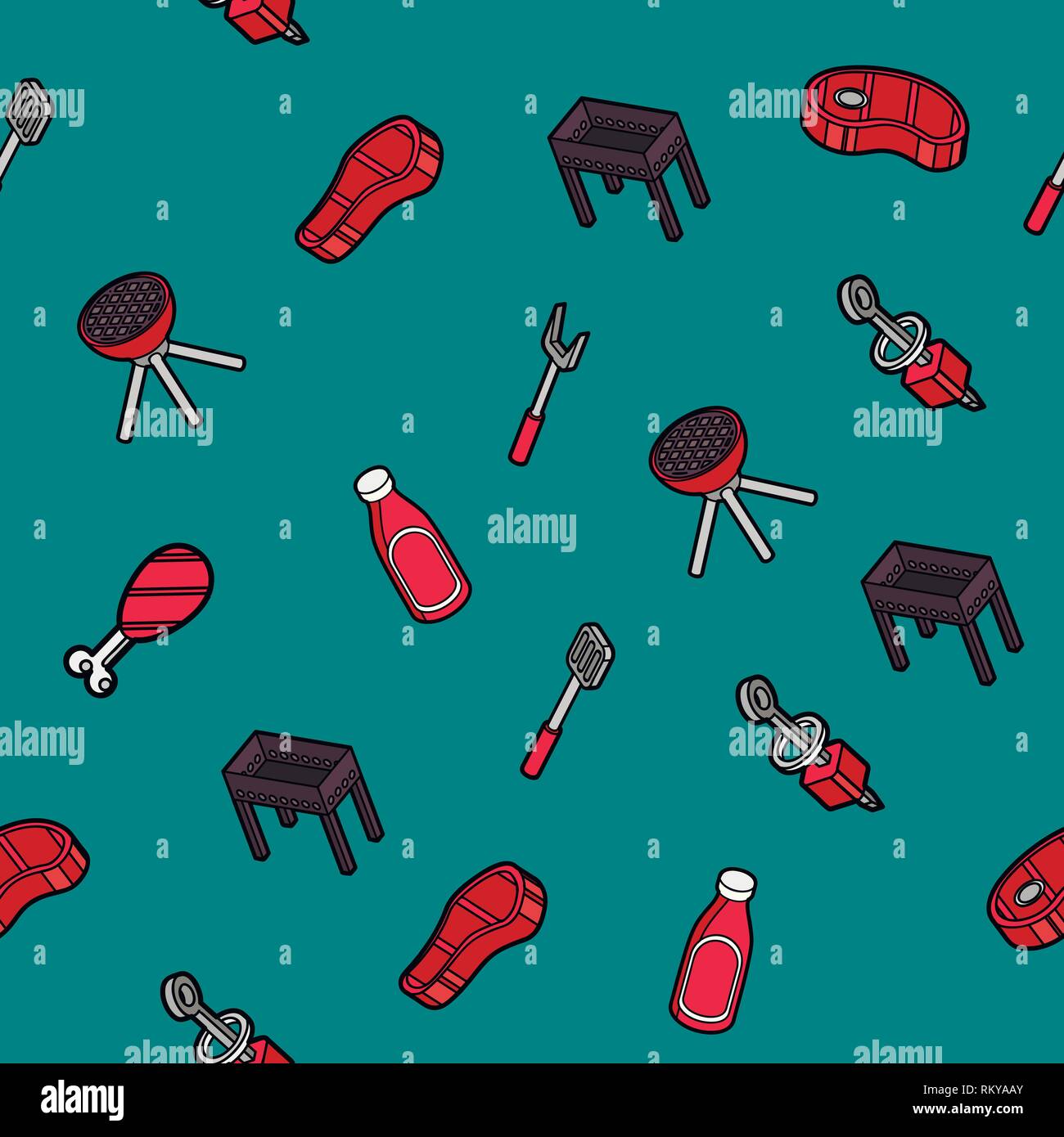 Bbqbackground Stock Vector Images - Alamy