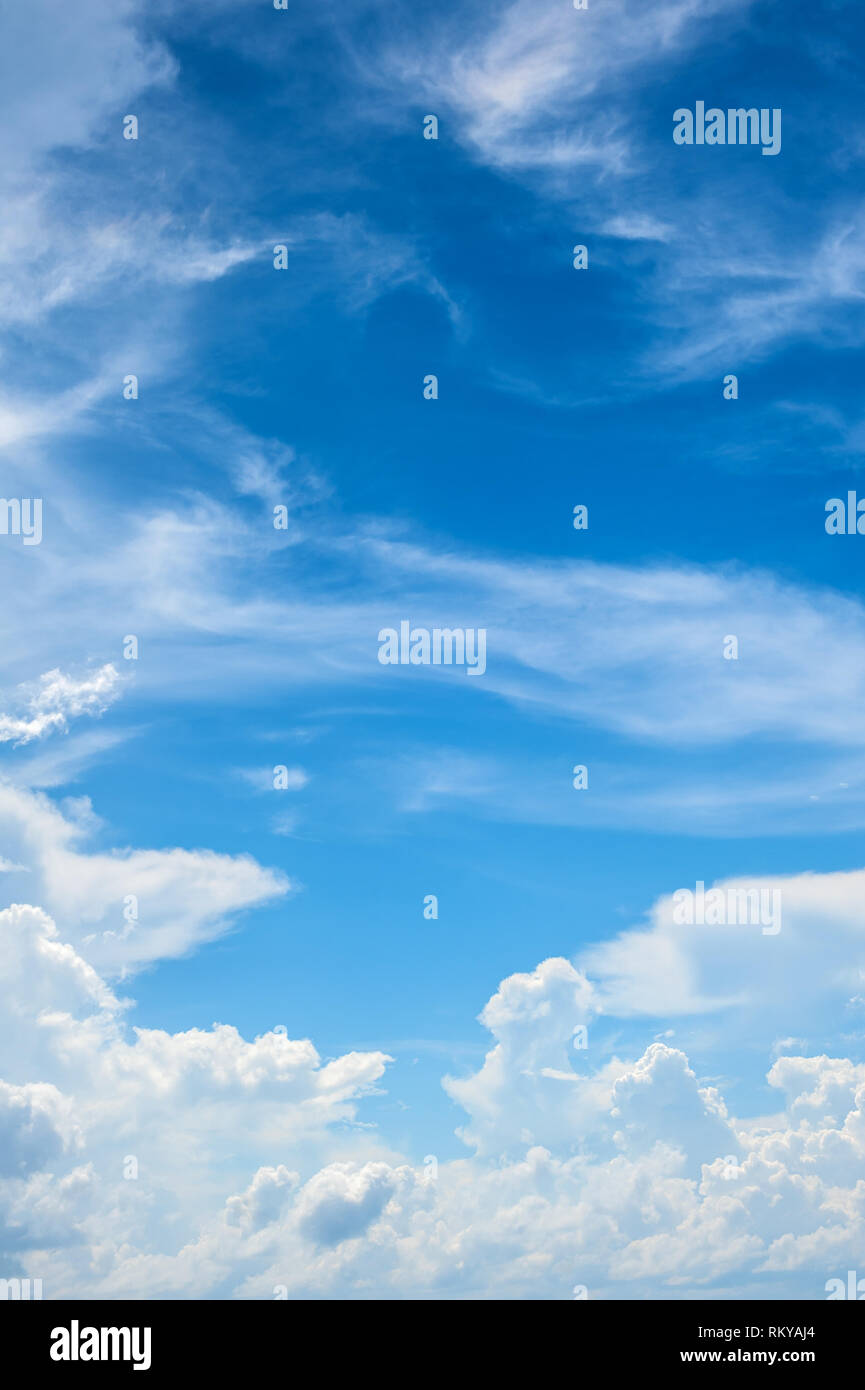 Dynamic sky and clouds with copy space. Abstract wallpaper. Pattern ...