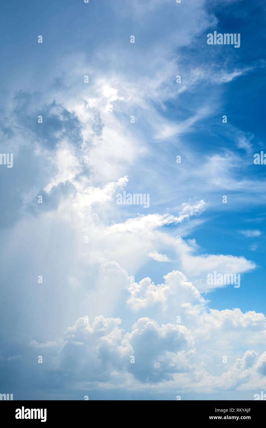 Dynamic sky and clouds with copy space. Abstract wallpaper. Pattern ...
