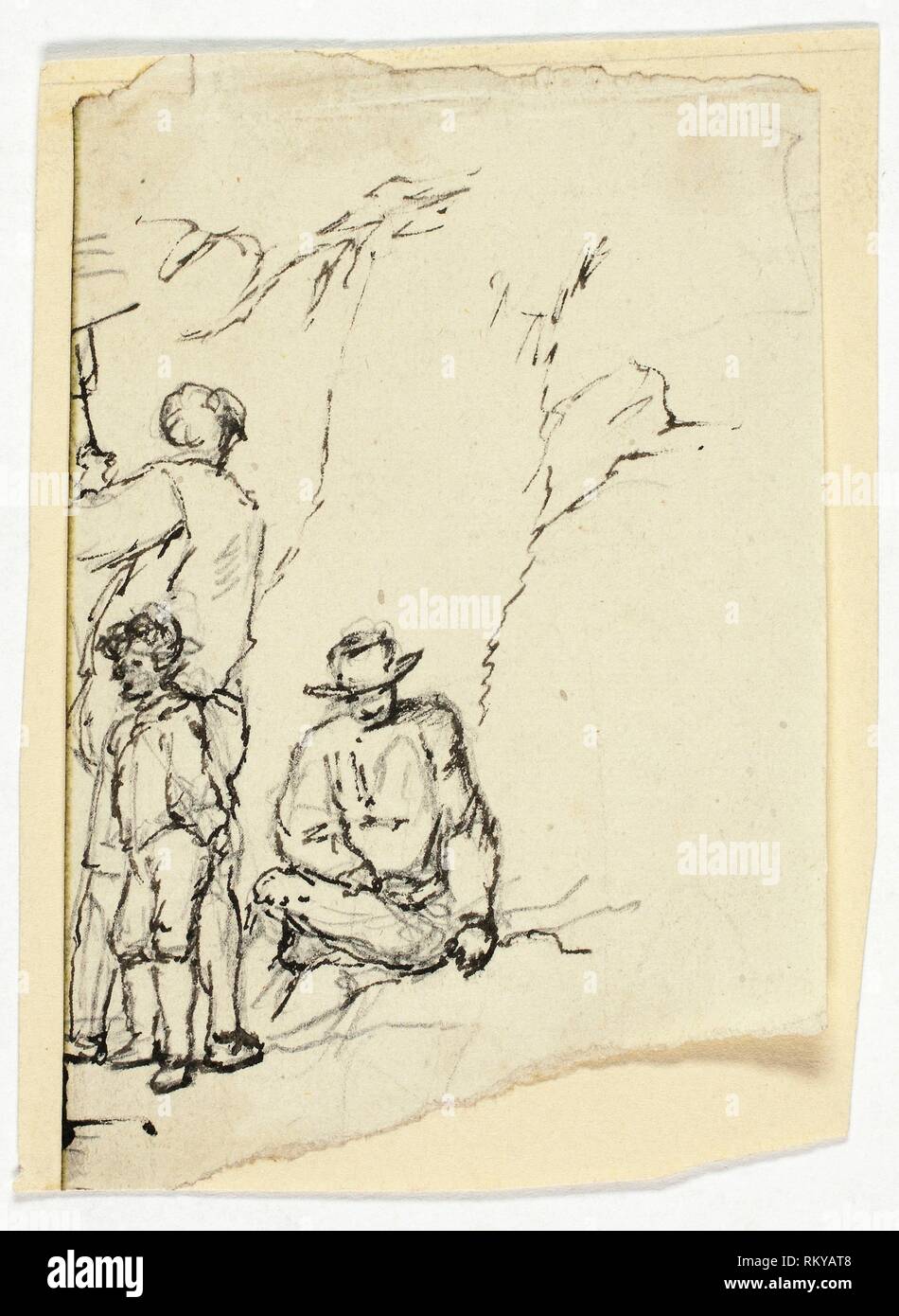 Two Men with Boy - William Henry Pyne English, 1769-1843 - Artist ...