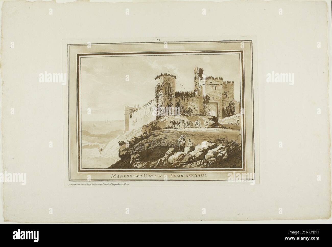 Pembroke castle drawing hi-res stock photography and images - Alamy
