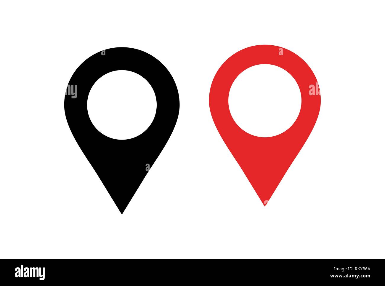 location logo icon vector vector concept flat design Stock Photo - Alamy
